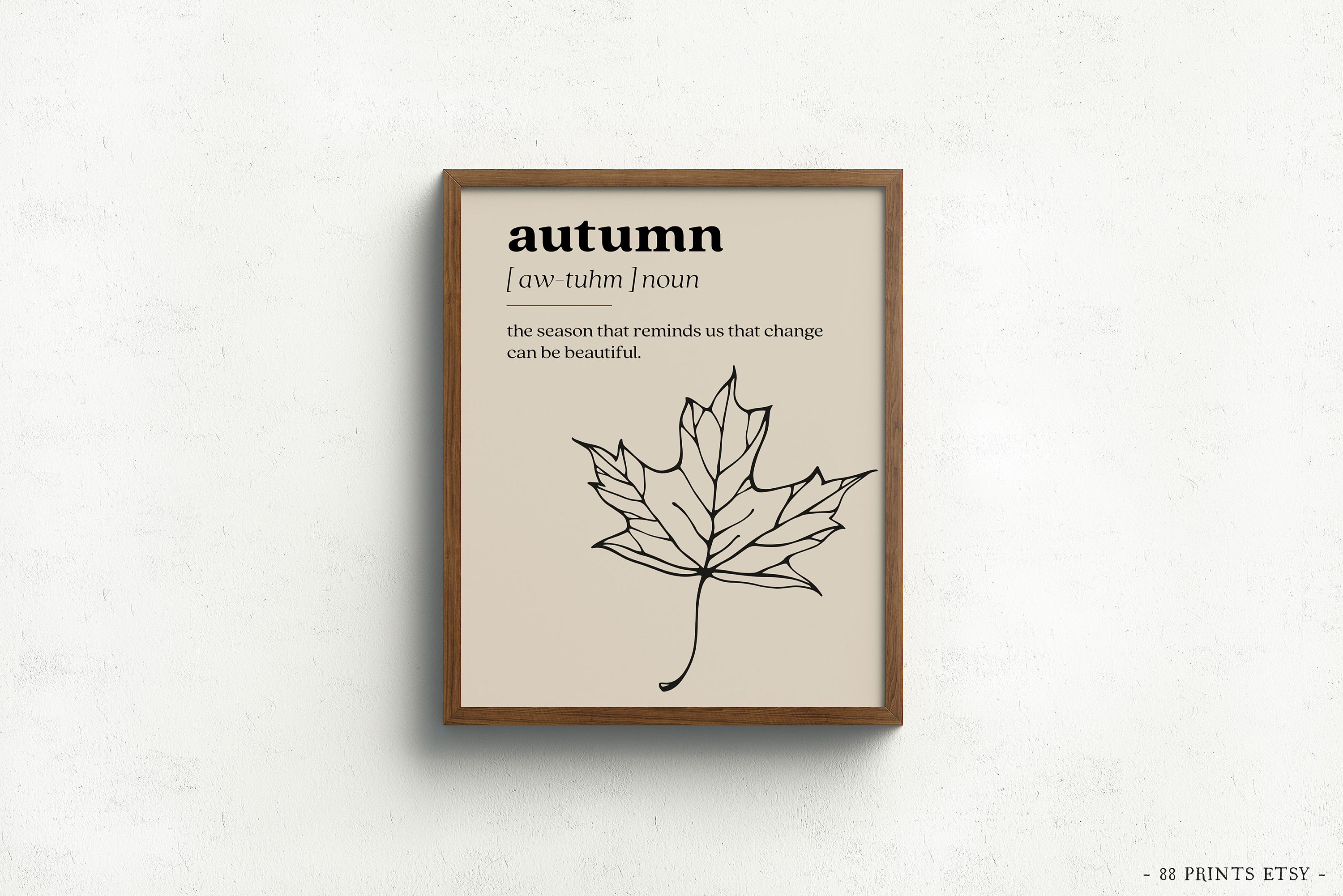 Autumn Definition Print Autumn Print Autumn Art Fall Wall - Etsy