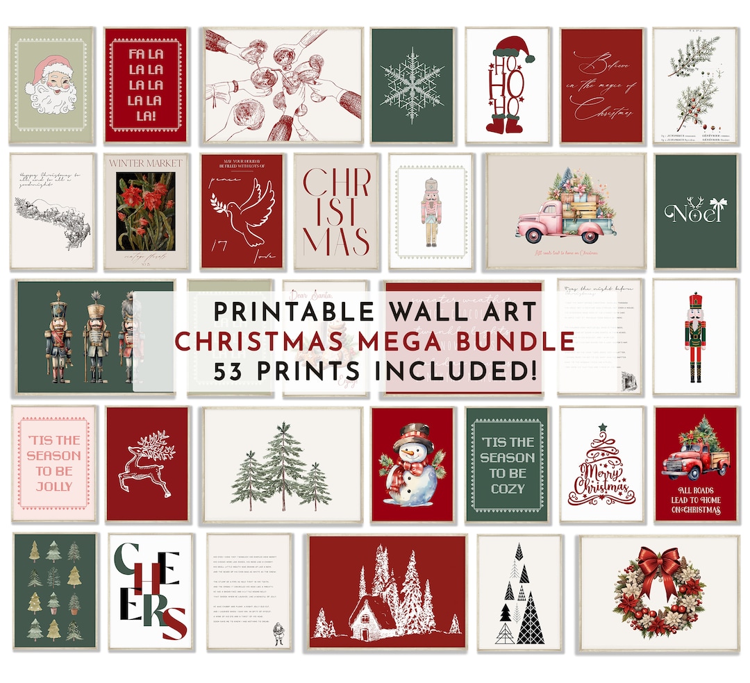 Christmas MEGA BUNDLE 53 Prints Included Christmas Prints Christmas ...