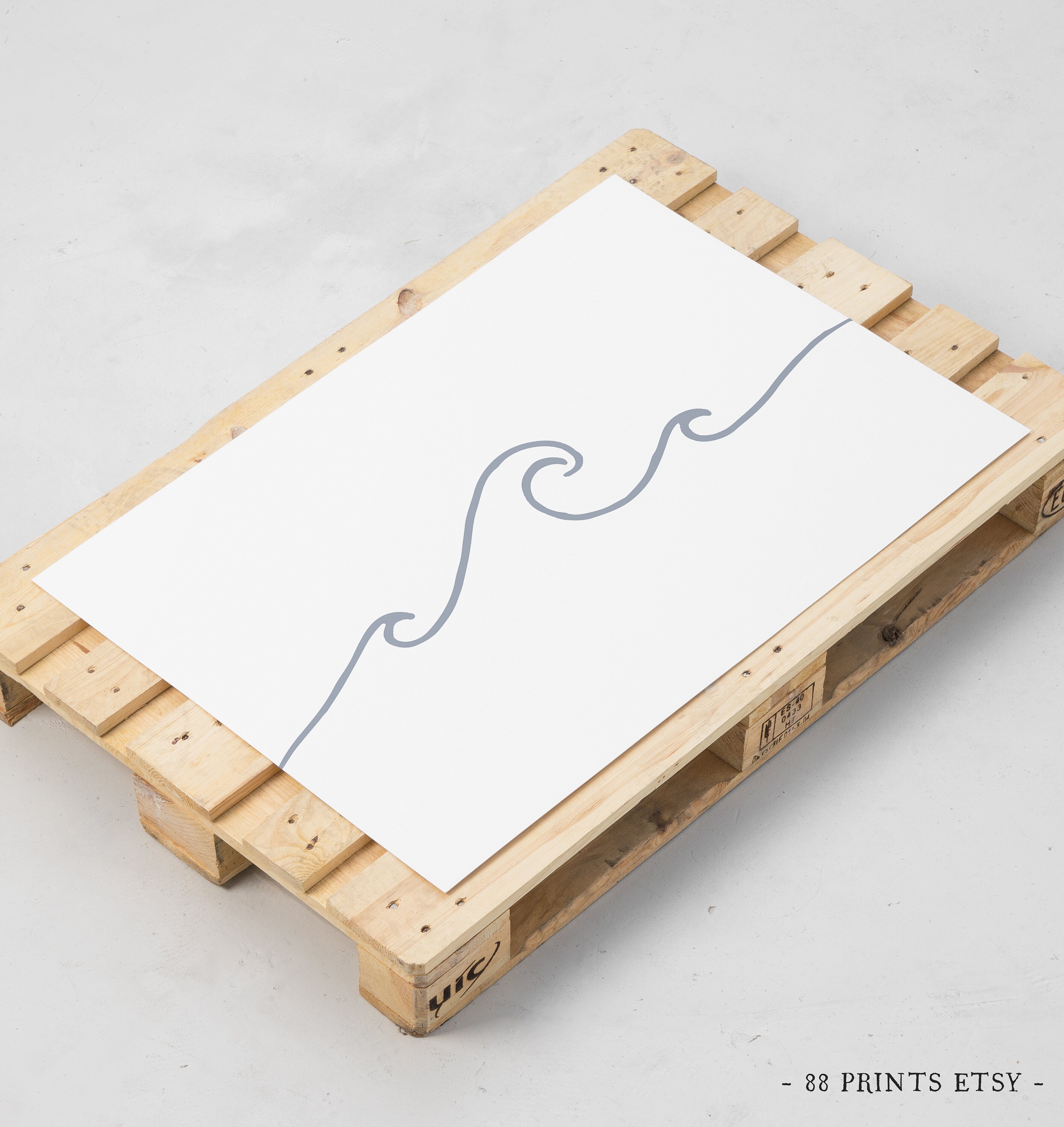 Wave Print Fine Line Print Digital Download Minimal - Etsy