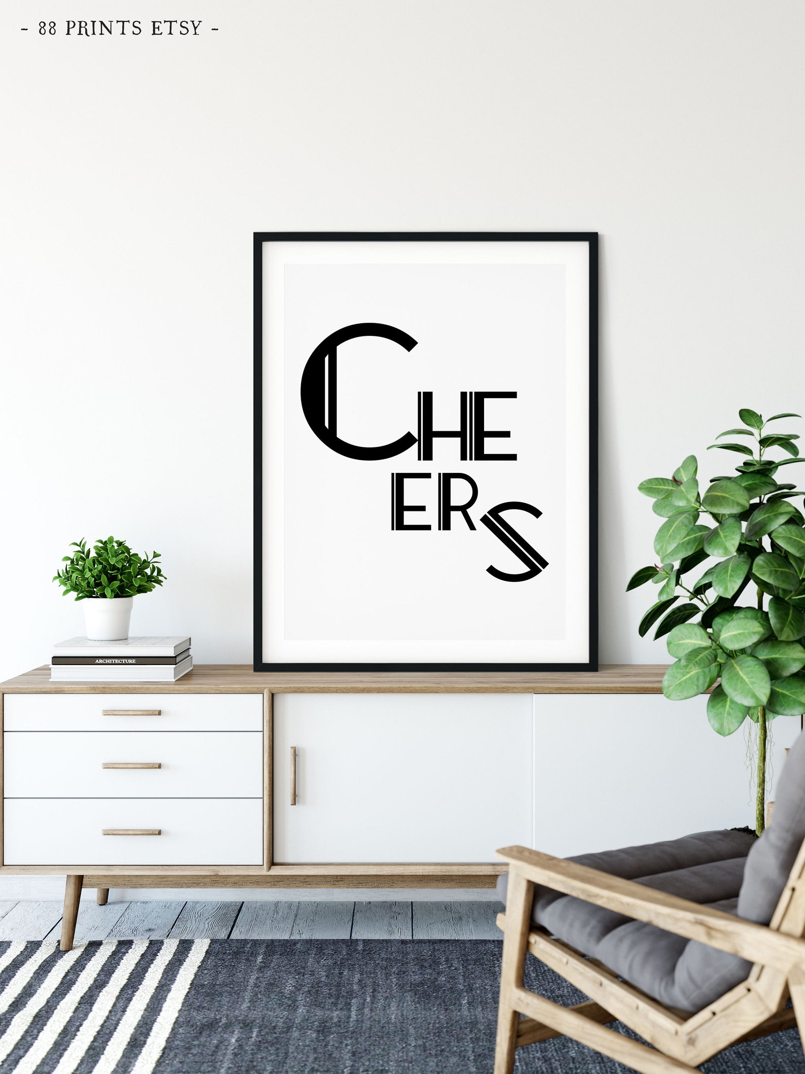 Cheers Print Cheers Art Cheers Sign Bar Cart Print Bar - Etsy España