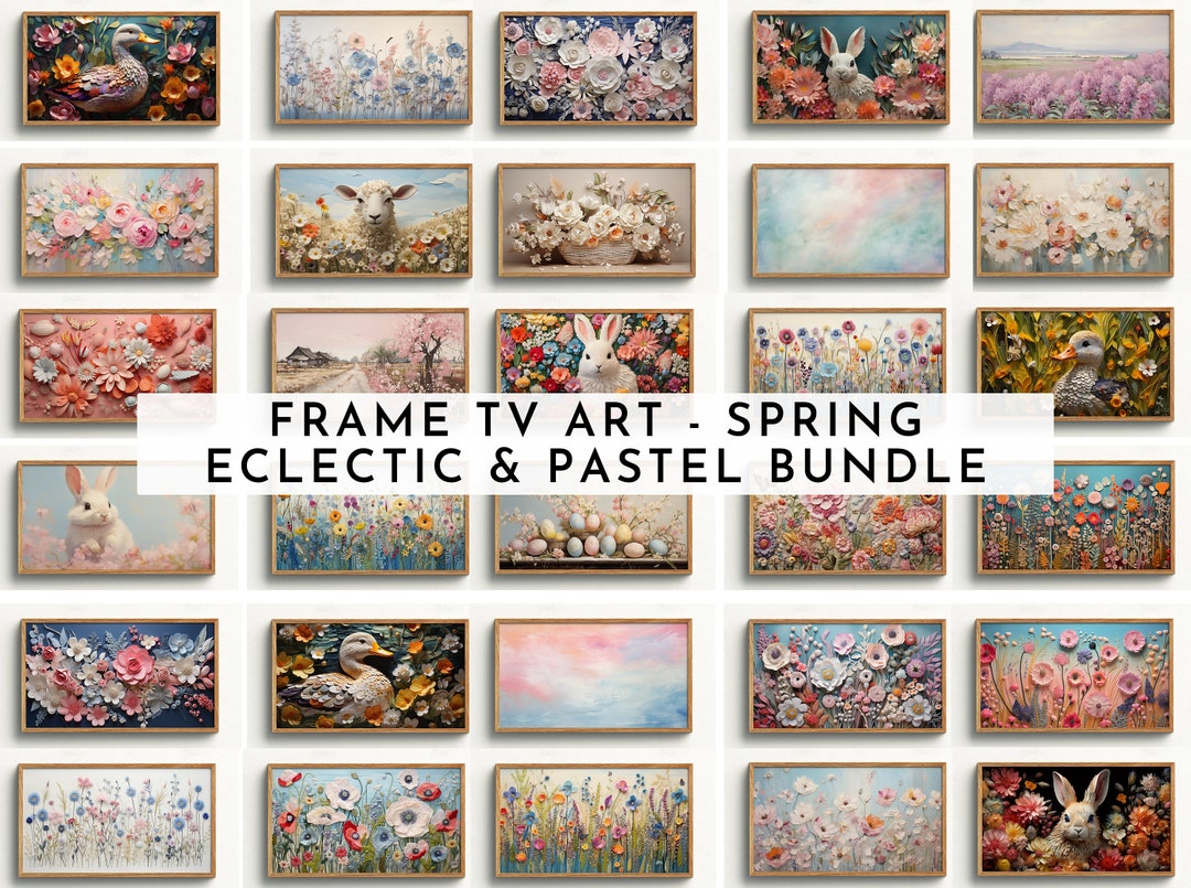 Spring Eclectic & Pastel Frame TV Art Bundle Set 60 Files Included ...