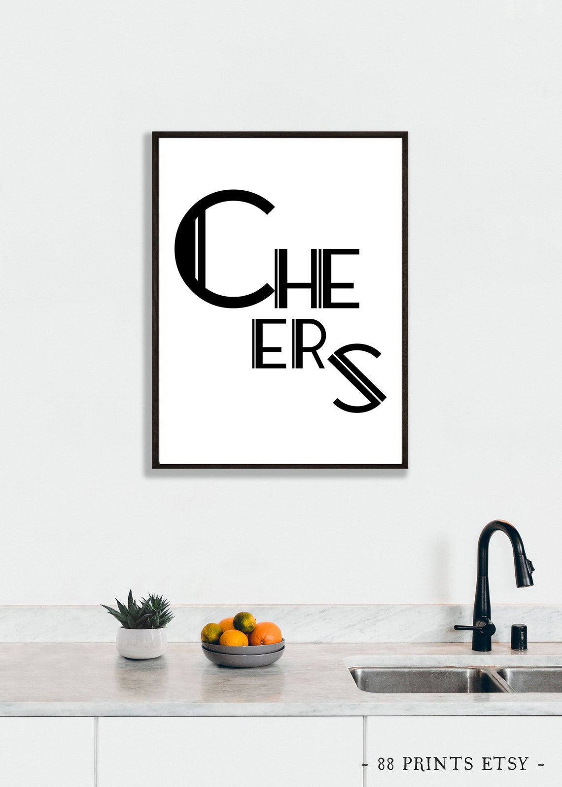 Cheers Print Cheers Art Cheers Sign Bar Cart Print Bar - Etsy España