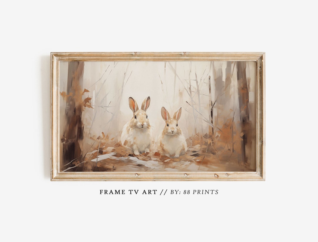 Bunny Rabbit Frame TV Art Easter Frame TV Art Spring Frame TV Art ...