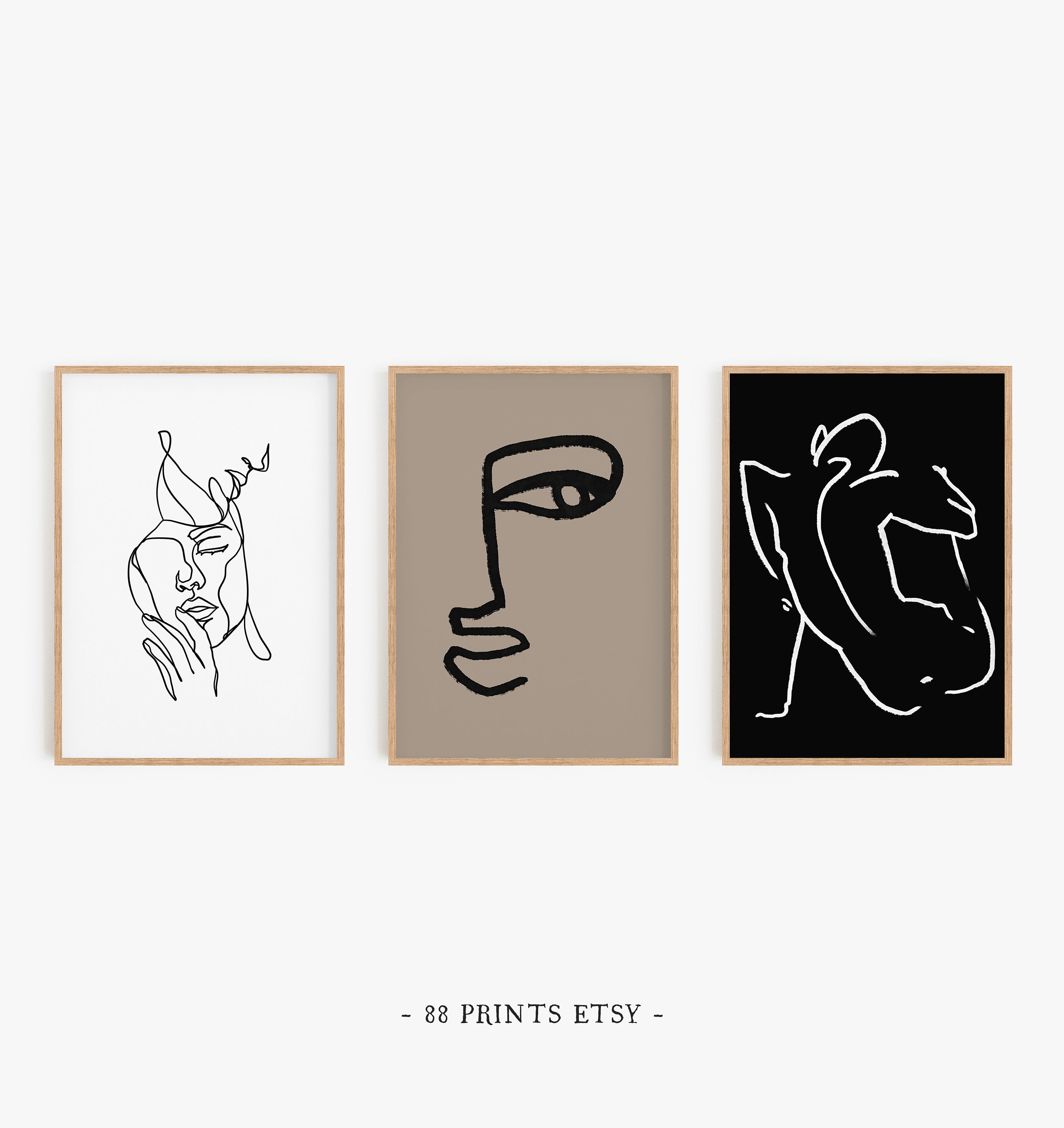 Color Block Set of 10 Prints Abstract Shapes Art Line Print - Etsy Canada