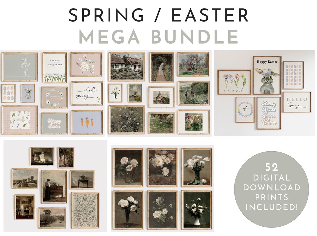 Spring / Easter MEGA BUNDLE 52 Prints Included Spring Prints - Etsy