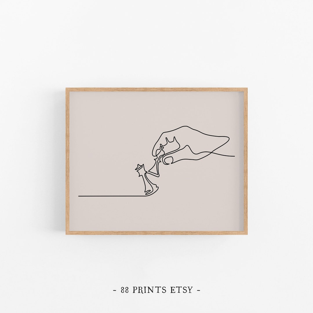 Chess Print, Chess Art, Office Wall Decor, Work From Home Art Prints ...