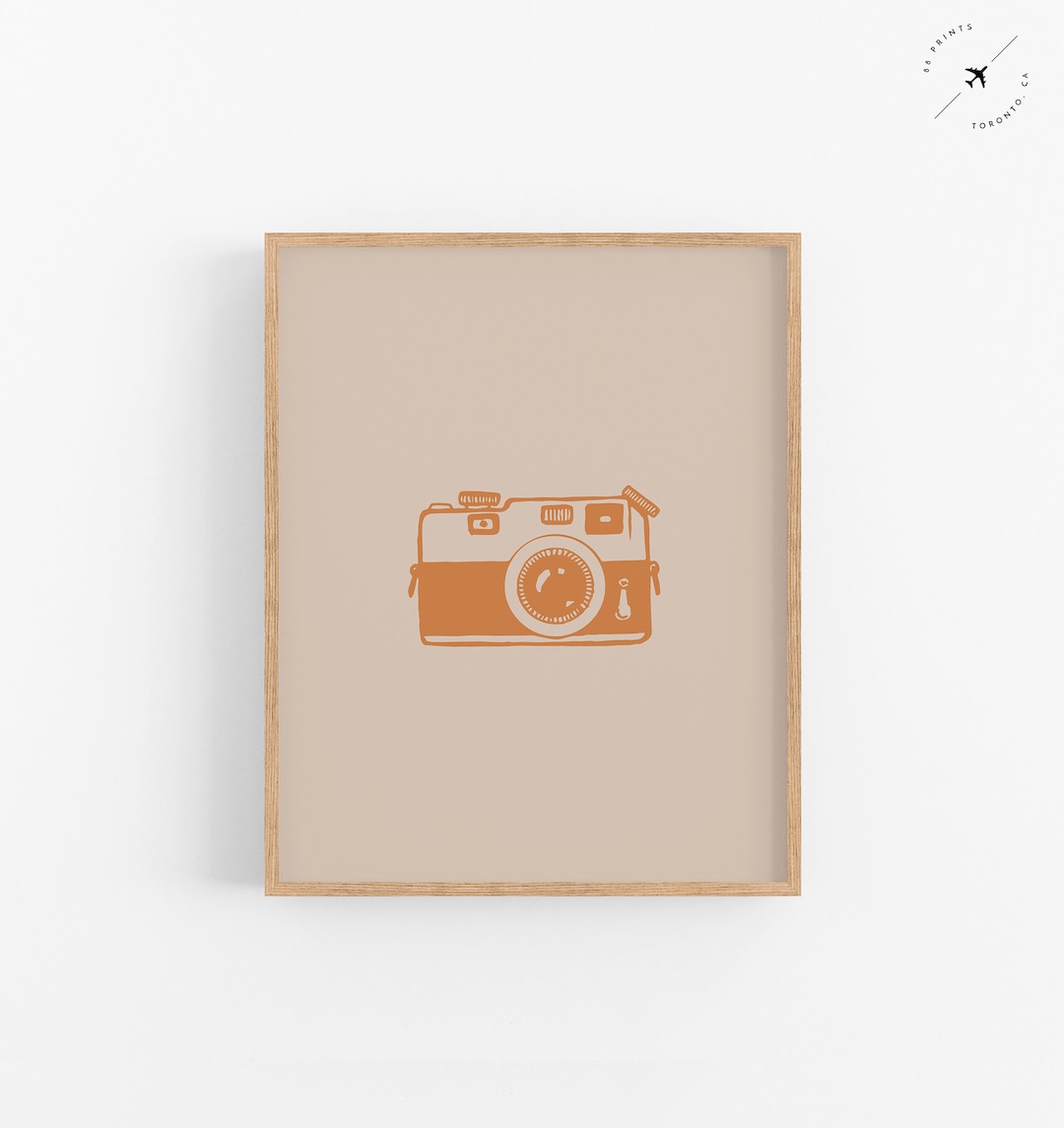 Retro Camera Print, Gift for Photographer, Gift for Blogger, Boho Print ...