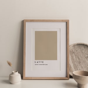 Latte Print, Coffee Typography Art, Coffee Art, Coffee Prints, Coffee ...