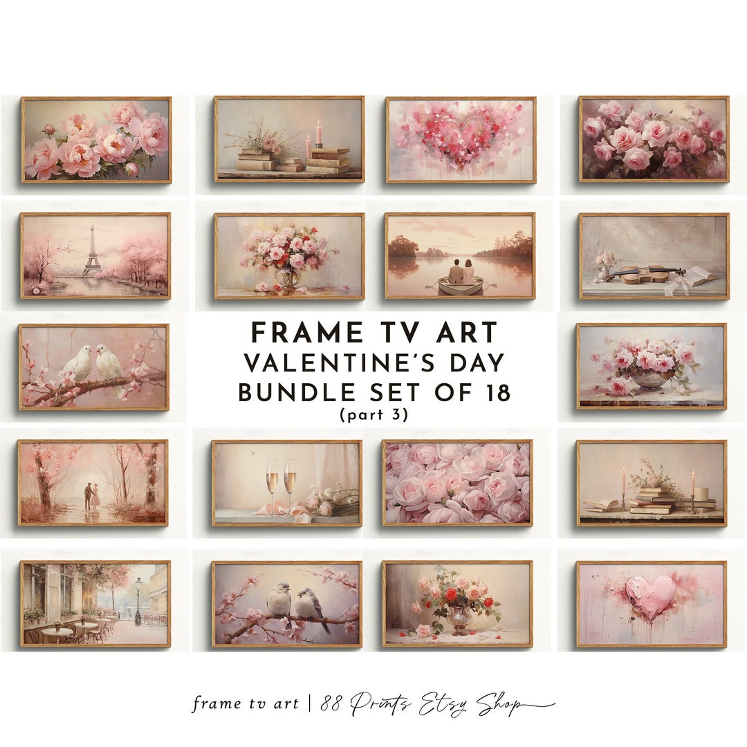 Samsung Frame TV Art Valentines Bundle Set of 18 Part 3 Valentines ...
