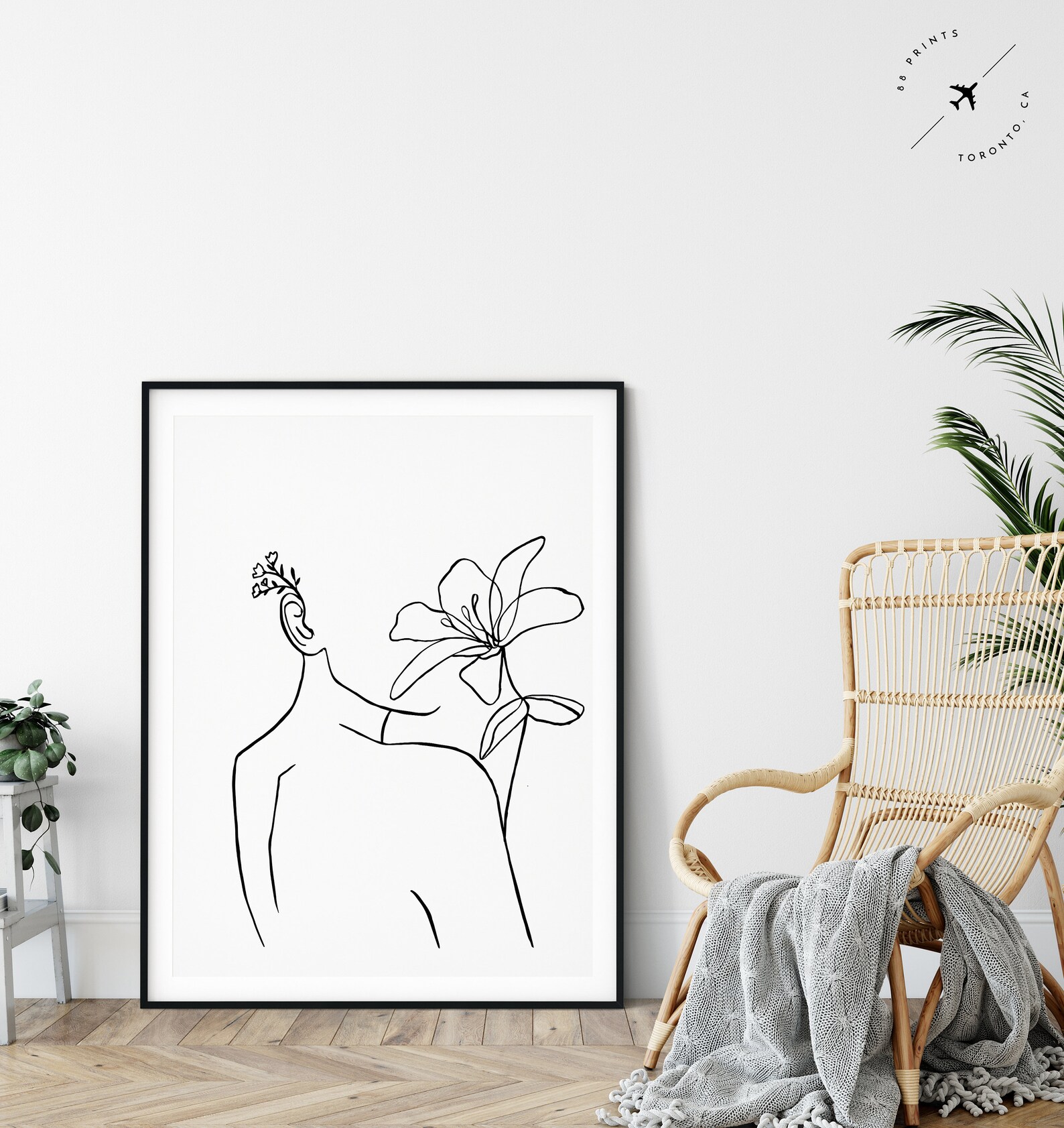 Fine Line Abstract Print Flower Art Abstract Art Minimalist - Etsy Canada