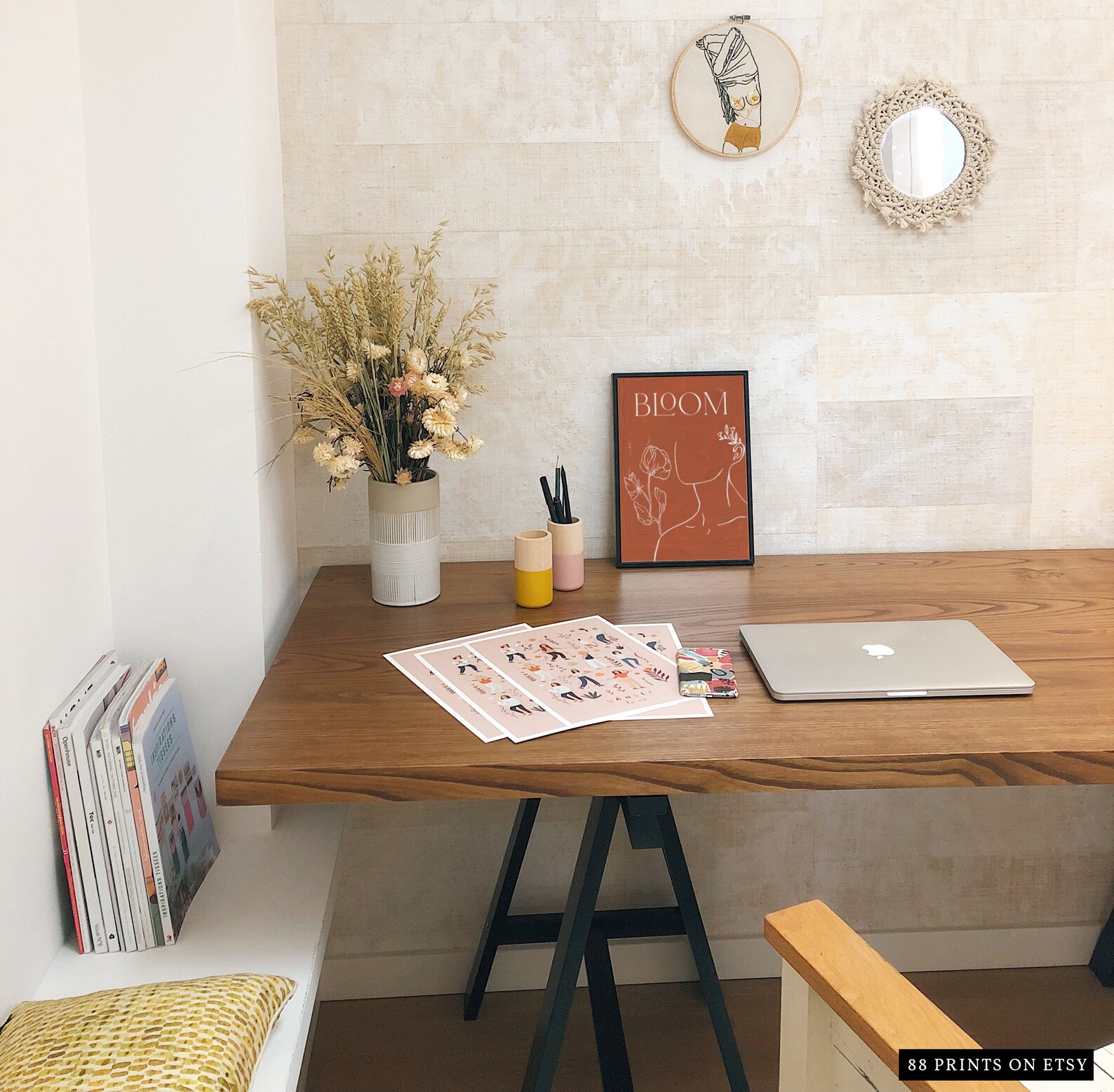 Burnt Orange Fine Line Print Abstract Art Line Drawing - Etsy