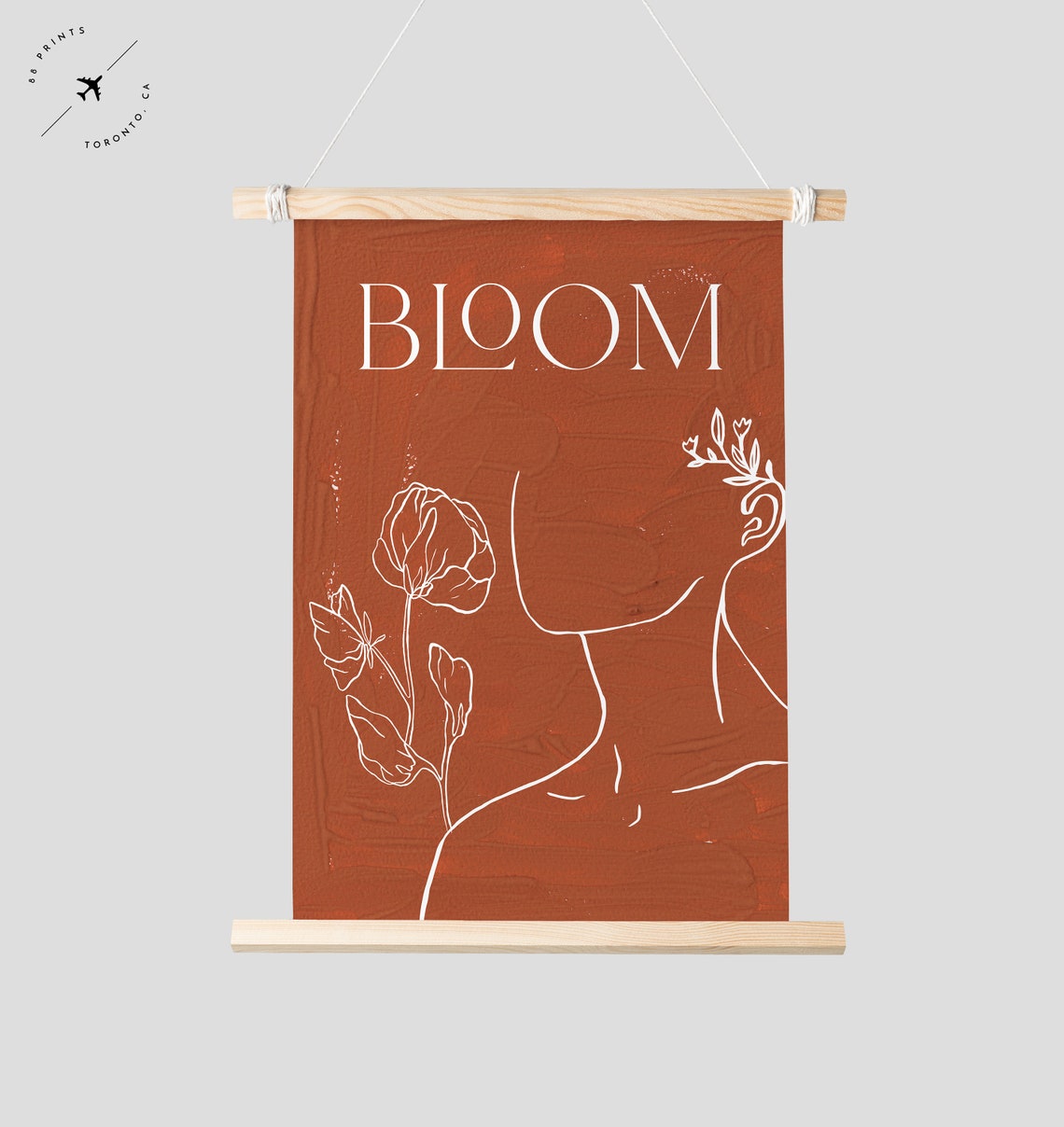 Burnt Orange Fine Line Print Abstract Art Line Drawing - Etsy