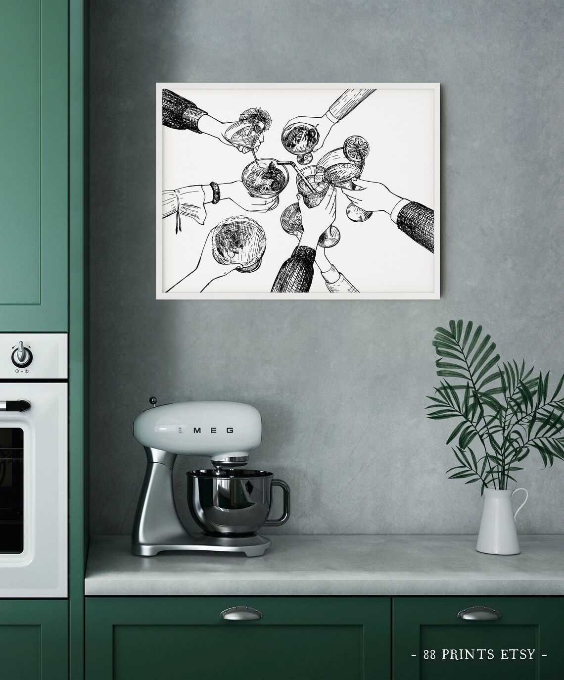 Cheers Print Cheers Art Cheers Sign Bar Cart Wall Decor - Etsy