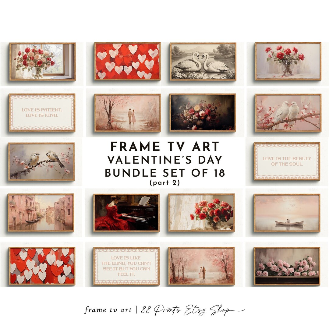 Samsung Frame TV Art Valentines Bundle Set of 18 Part 2 Valentines ...