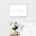 Wave Print, Fine Line Print, Digital Download, Minimal Printable, Wall ...