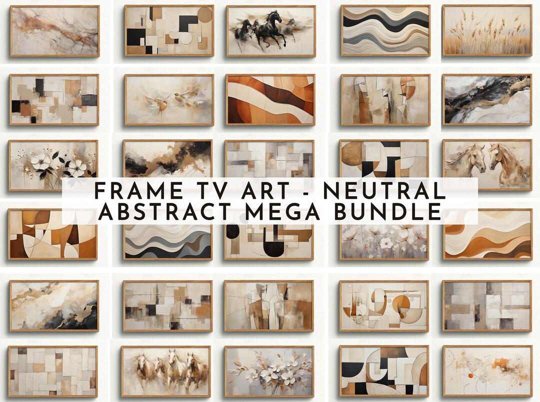 Samsung Frame TV Art Set Neutral Abstract Mega Bundle 108 Files ...