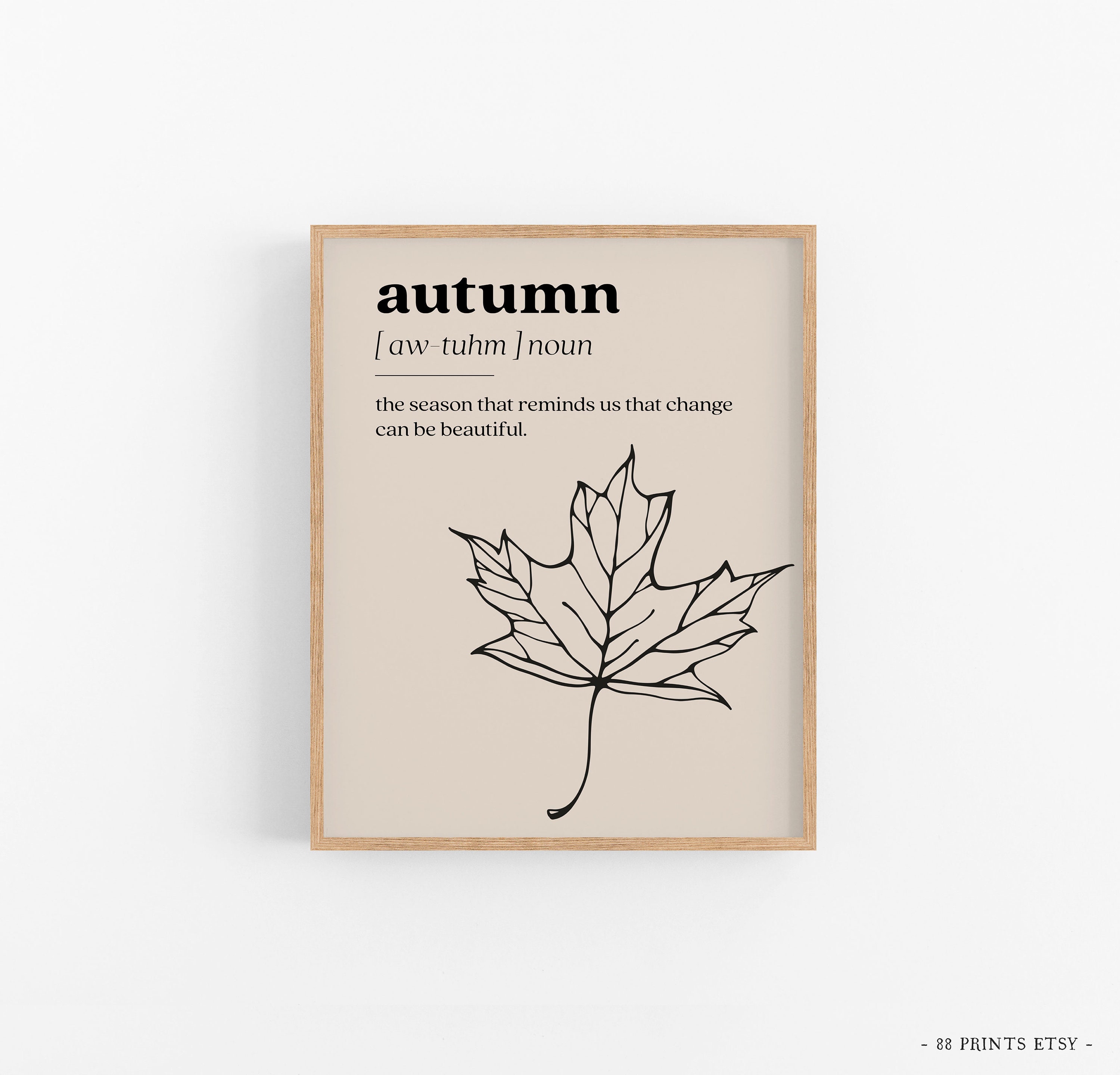 Autumn Definition Print Autumn Print Autumn Art Fall Wall - Etsy