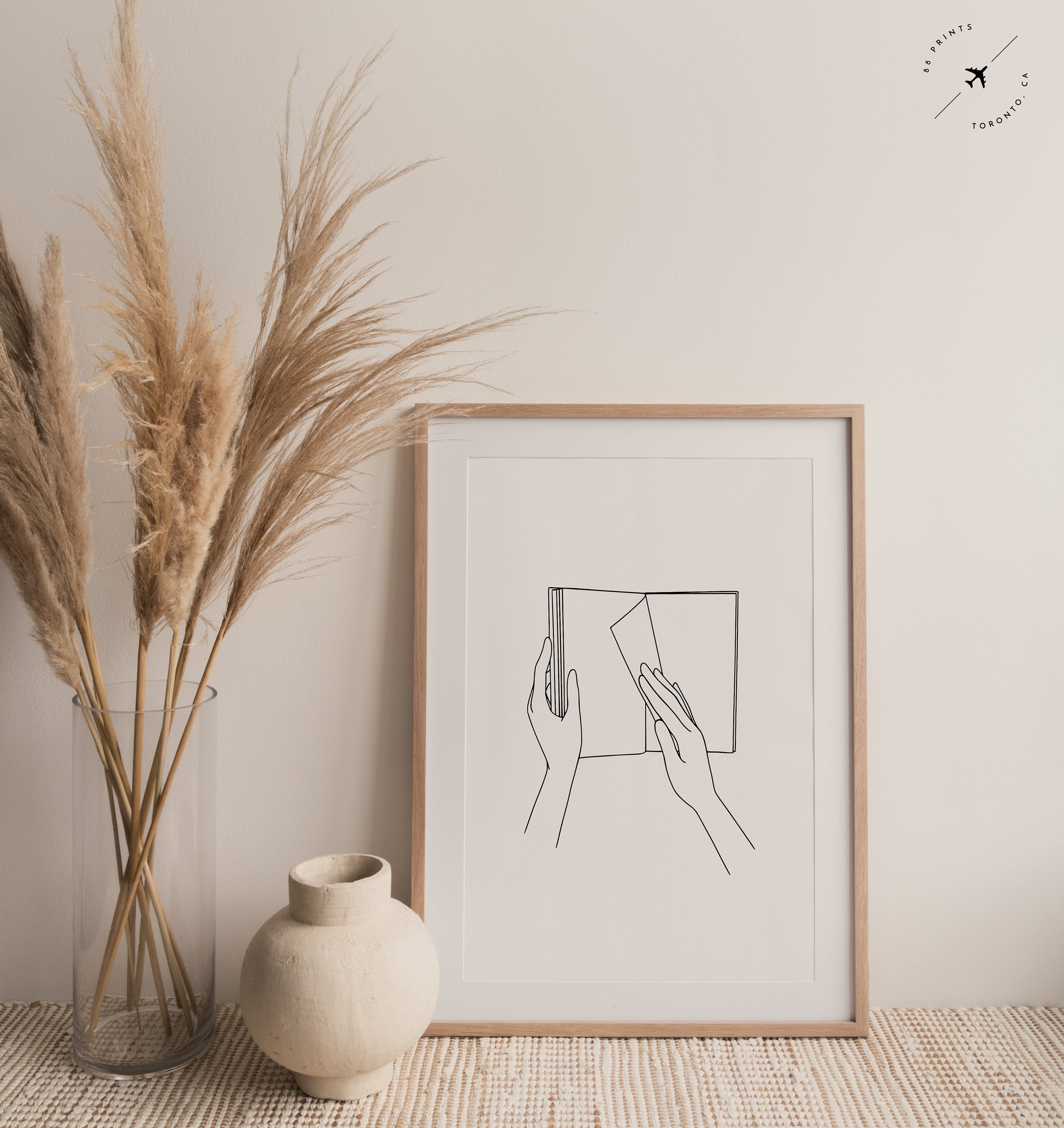 Bookish Print Book Print Book Art Line Print Line Art - Etsy