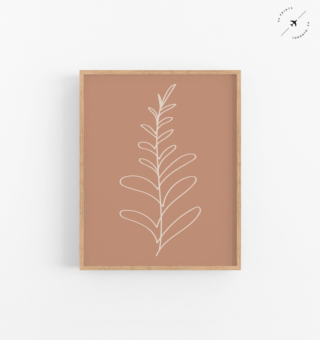 Boho Leaf Printable Boho Abstract Art Neutral Art Prints - Etsy