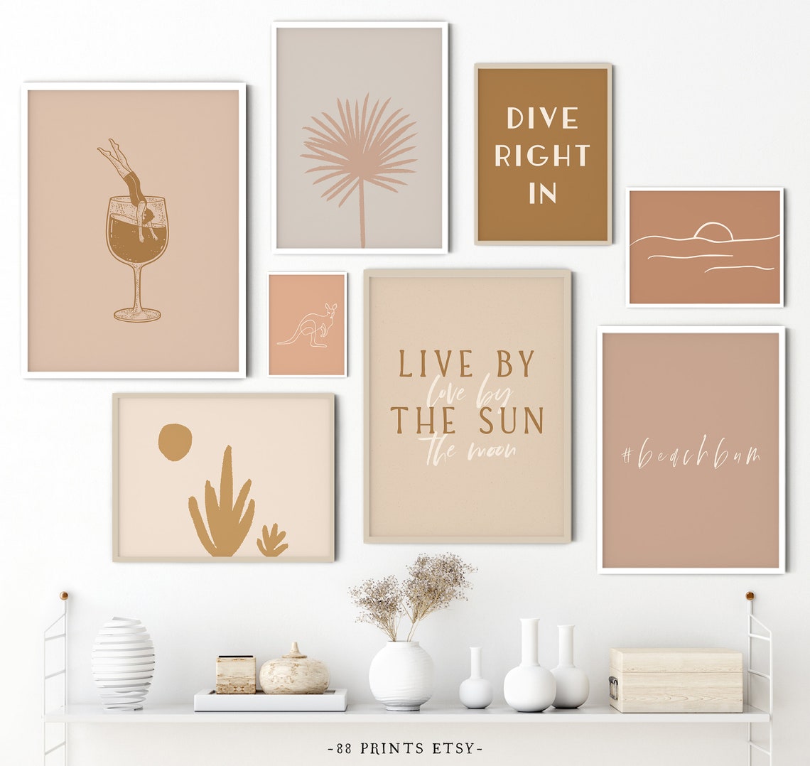 Retro Wine Print Fine Line Wine Art Bar Cart Prints Kitchen - Etsy