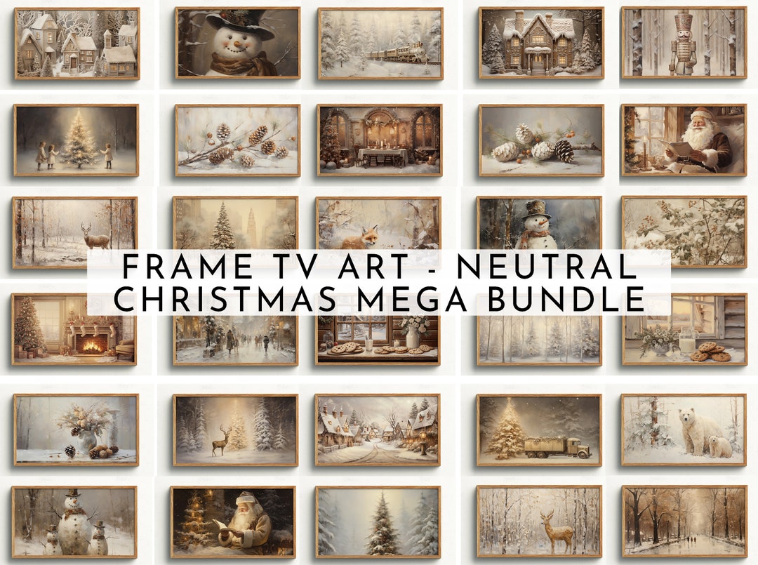 Samsung Frame TV Art Set Christmas Neutral Mega Bundle 90 Files ...