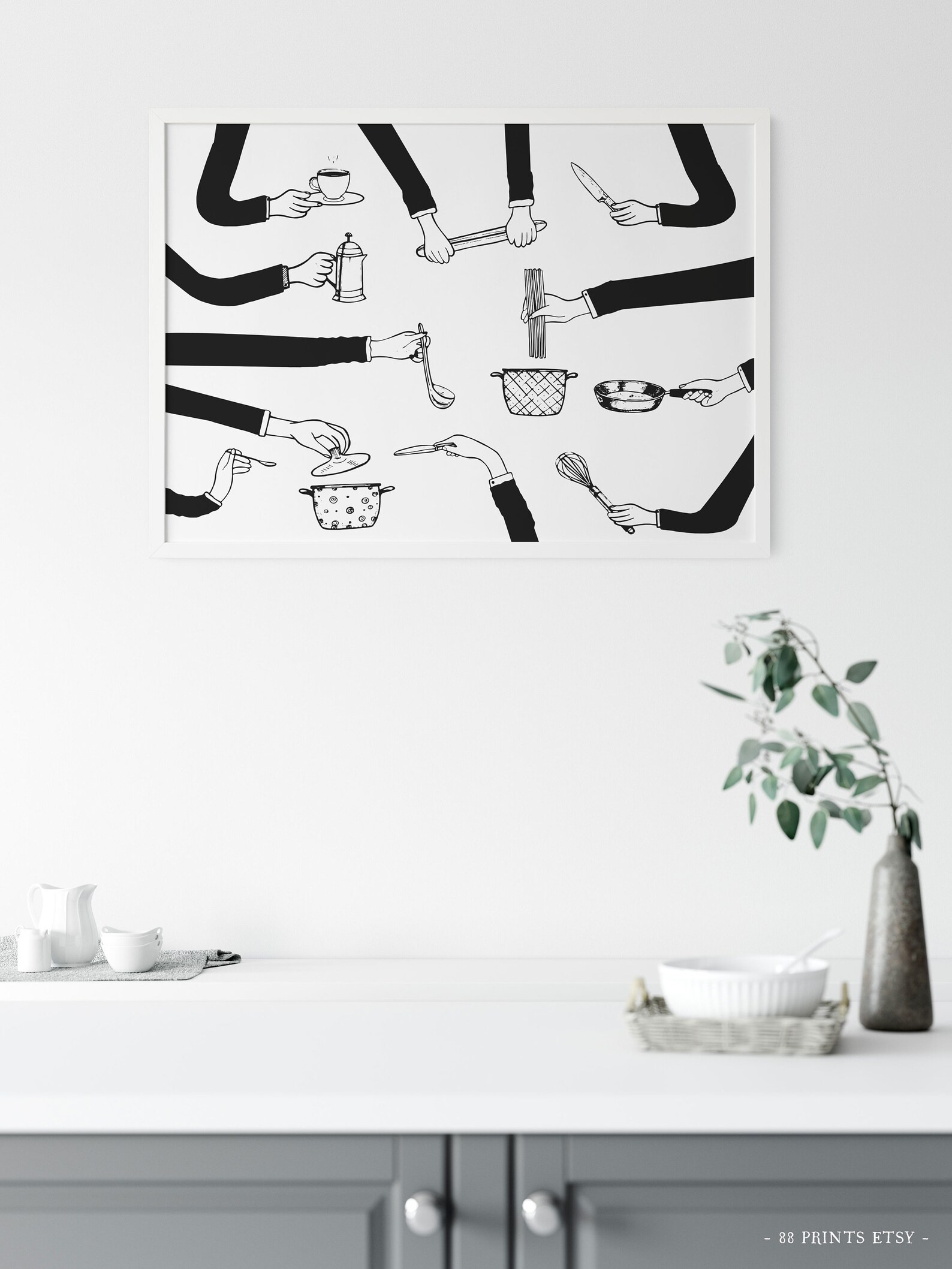 Cooking Hands Print Chef Print Chef Art Fun Kitchen Art - Etsy