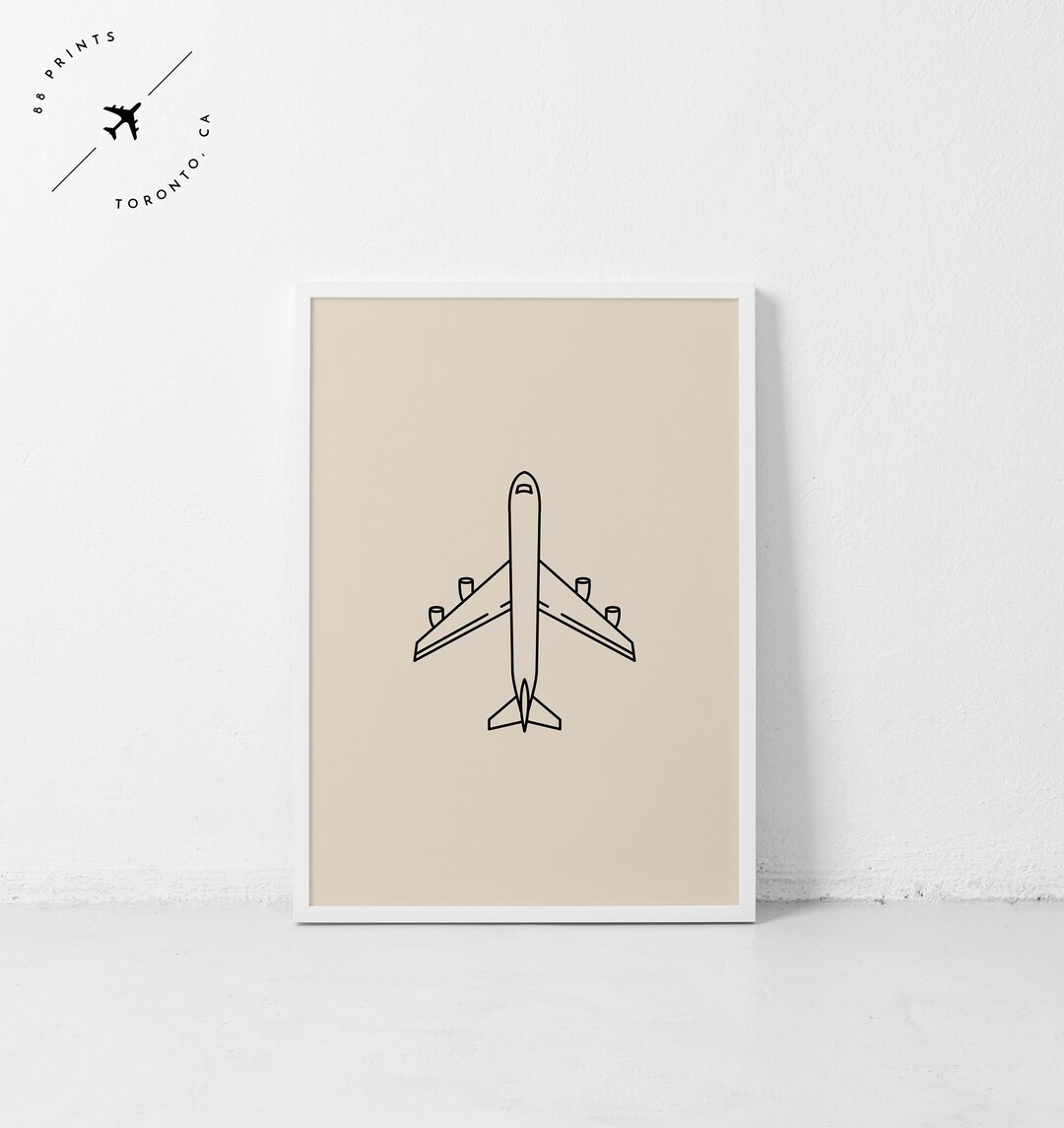 Airplane Fine Line Print Neutral, Abstract Art, Line Drawing ...
