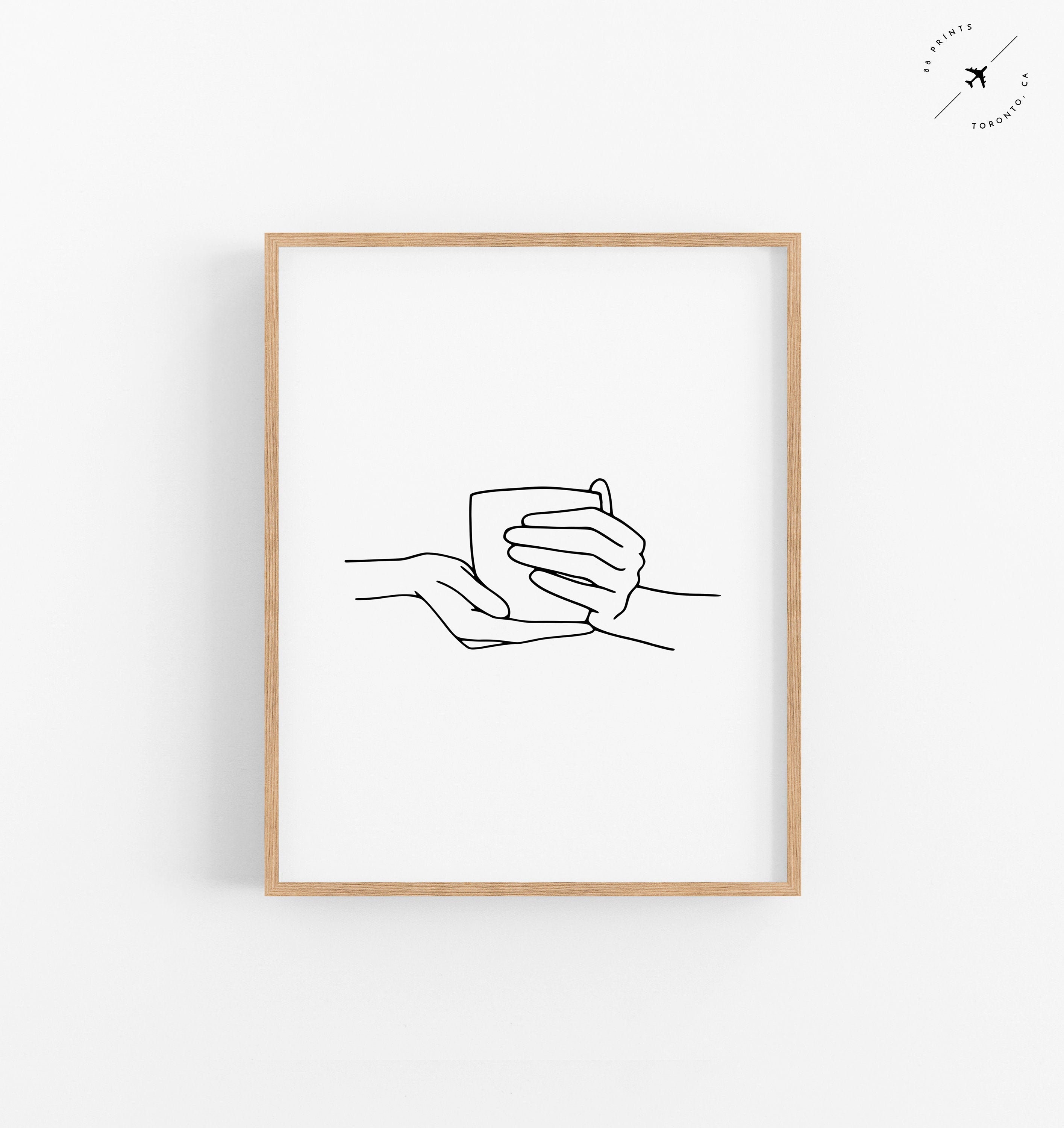 Coffee Hands Art Print Abstract Coffee Art Coffee Print | Etsy