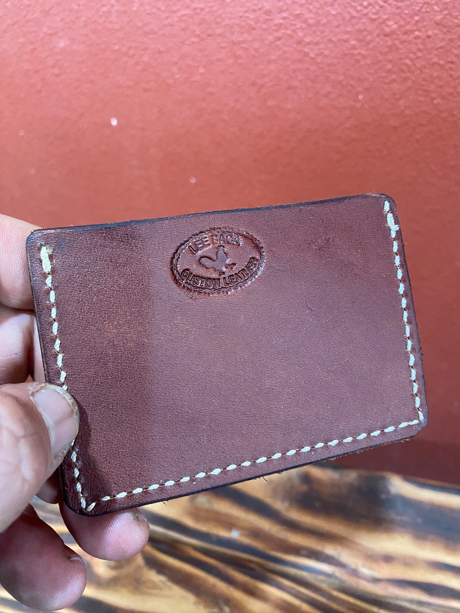 Custom Made Leather Minimalist Wallet Card Holder - Etsy