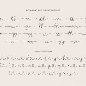Heart Font With Tails, Handwritten Font, SVG Font, Wedding Script Font, Cursive Font, Cricut ...