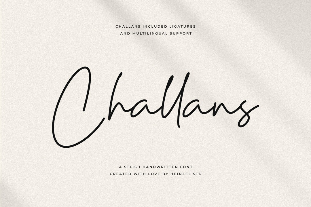 Challans Handwritten Signature Script Font, Cursive Font, Cricut Font ...