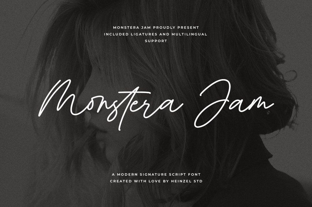 Monstera Jam Signature Font, Modern Script Font, Handwritten Font ...