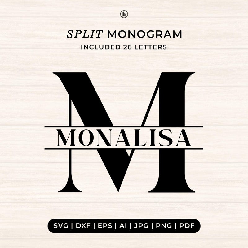Split Monogram - Etsy