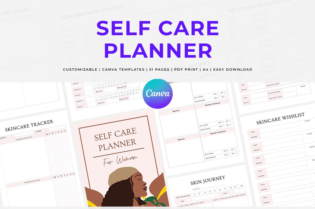 Self-care Planner Printable | Self-love Journal | Mental Health ...