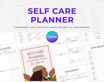 Self-care Planner Printable, Self-love Journal, Mood Tracker ...
