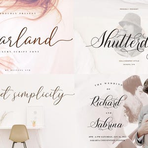 Modern Script Font Bundle, Wedding Font Bundle, Handwritten Font, Script Font, Cricut Font ...