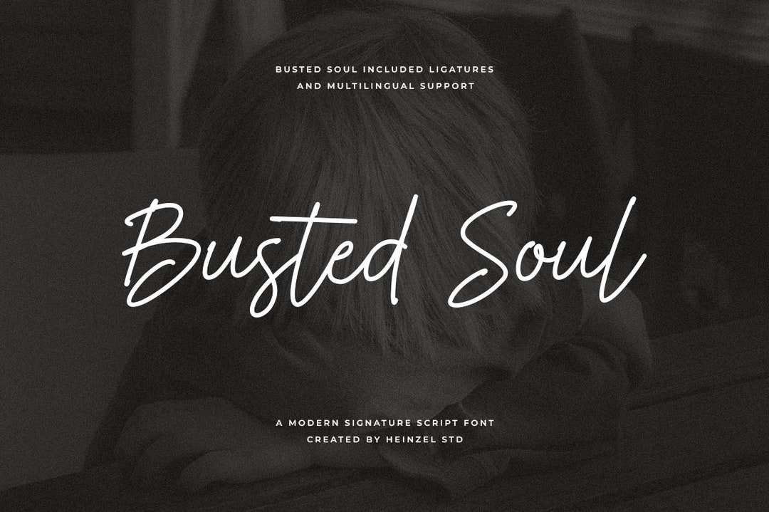 Busted Soul Handwritten Font, Modern Font, Logo Font, Cricut Fonts ...