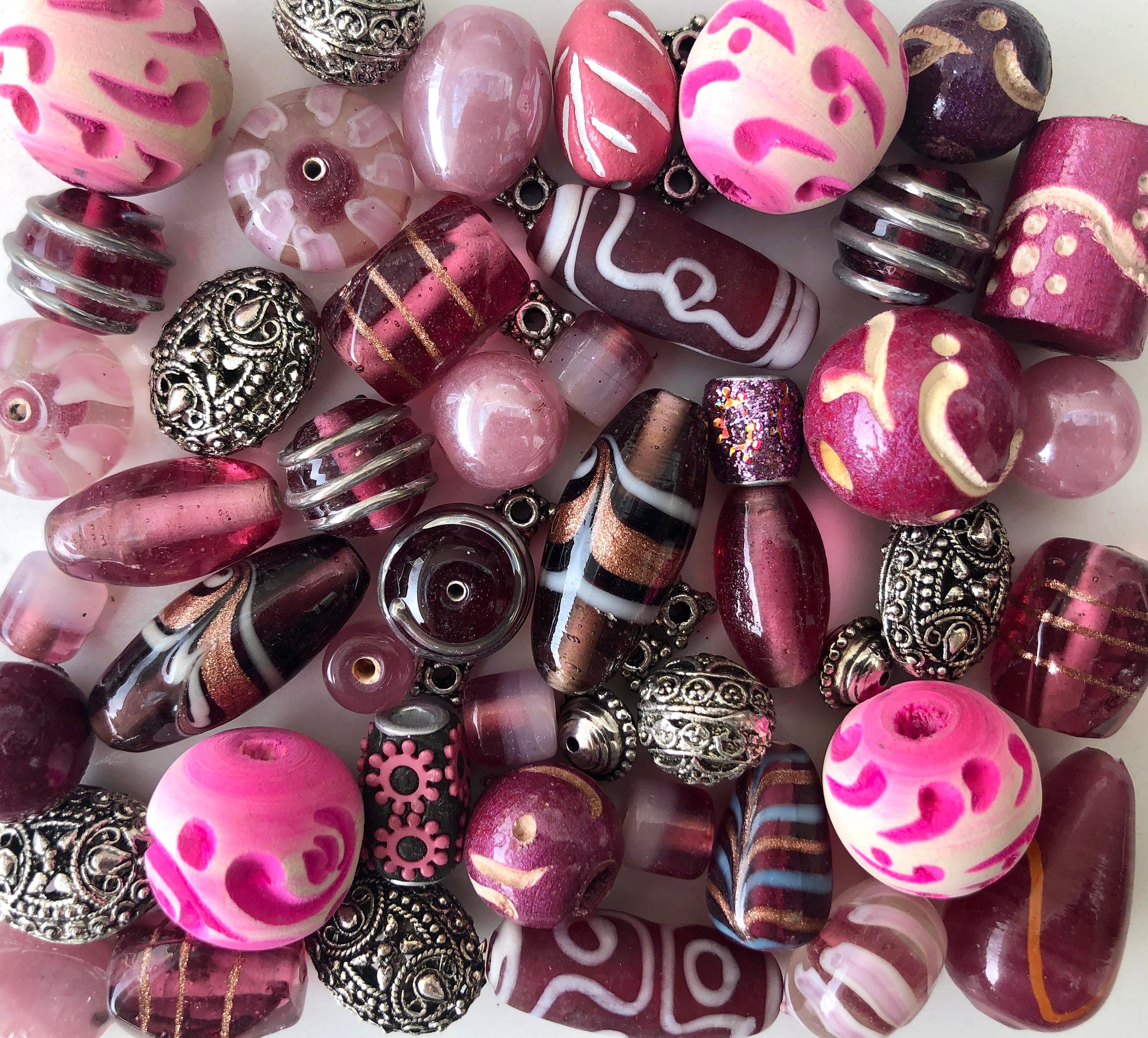 Jewellery Making Beads Handmade Lampwork Glass Wood Tibetan - 150g ...
