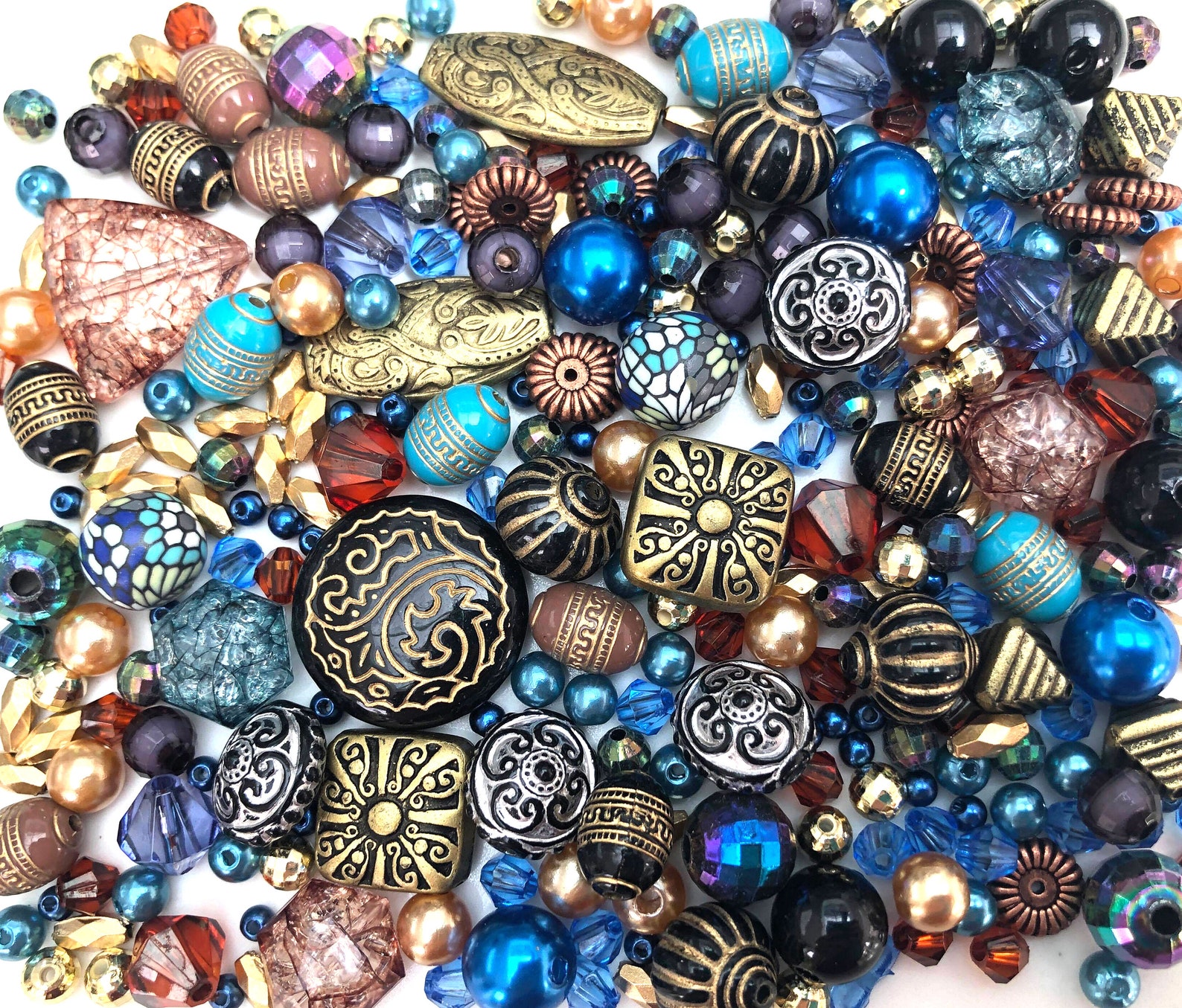 Jewellery Making Beads - Large 80g Packs of Acrylic Mixed Assortment - Etsy