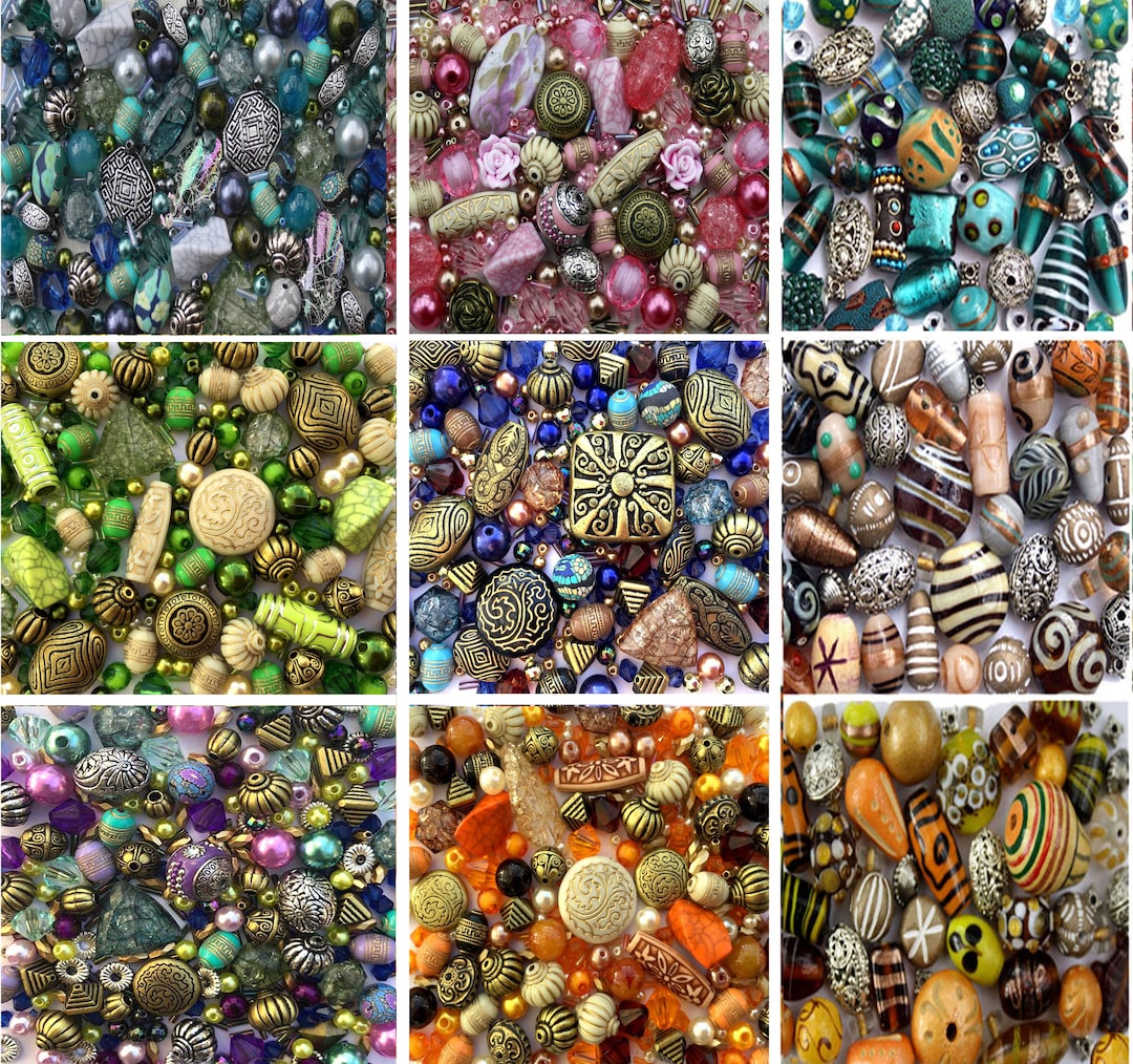 Jewellery Making Beads - Large 80g Packs of Acrylic Mixed Assortment - Etsy