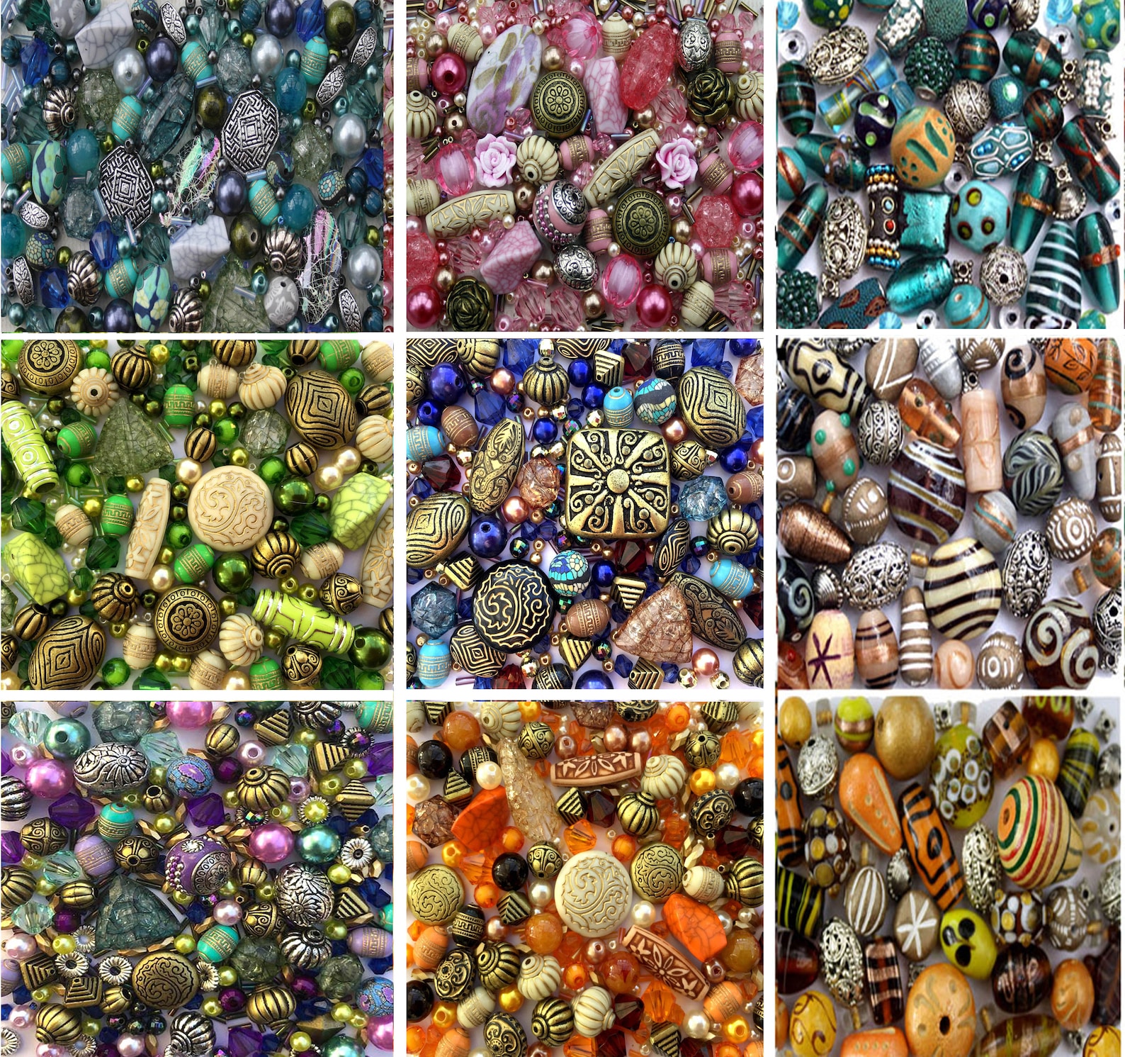Jewellery Making Beads - Large 80g Packs of Acrylic Mixed Assortment - Etsy