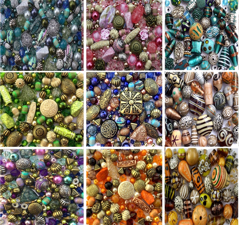 Jewellery Making Beads - Large 80g Packs of Acrylic Mixed Assortment - Etsy