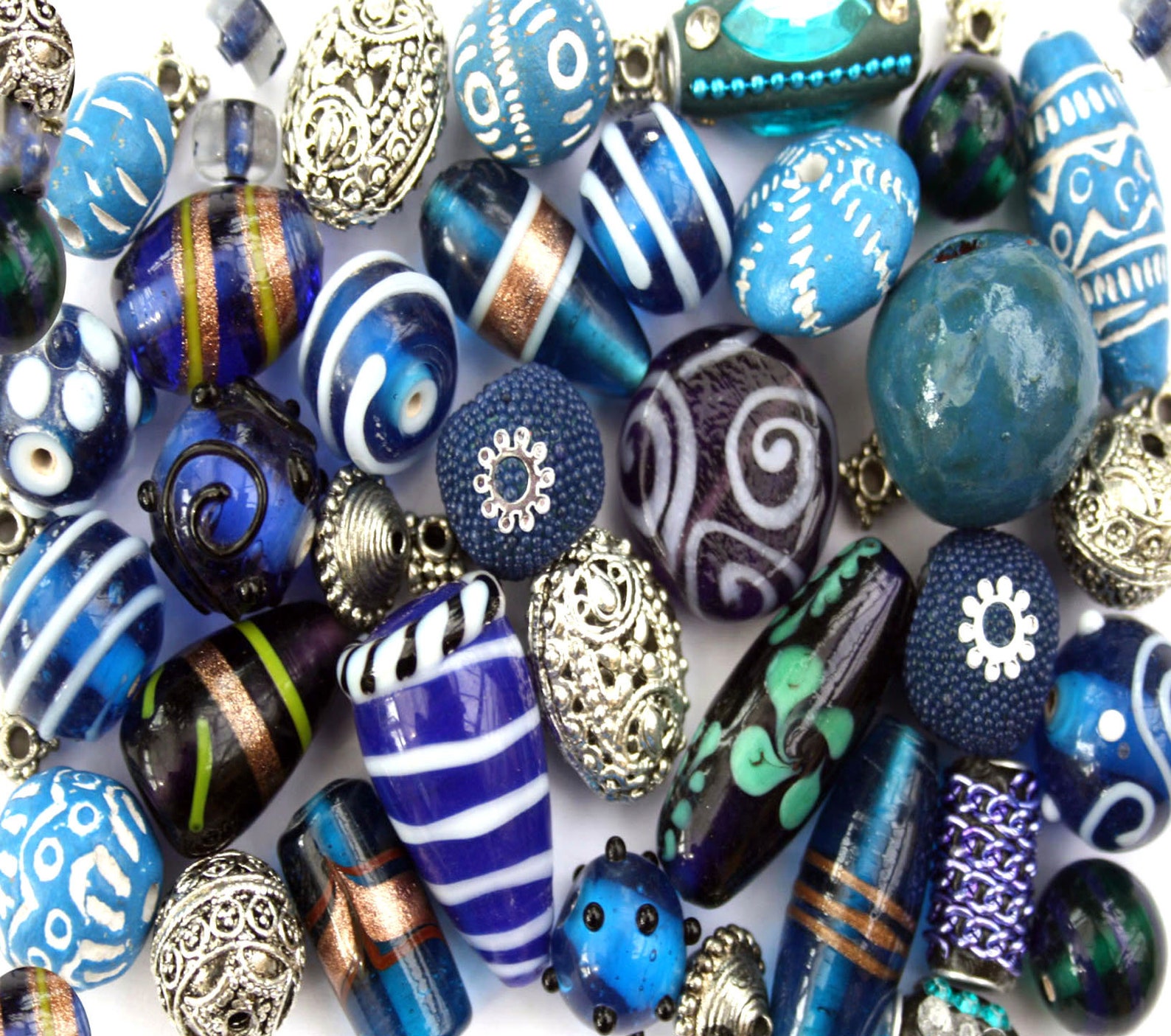 Jewellery Making Beads Handmade Lampwork Glass Wood Tibetan - 150g ...
