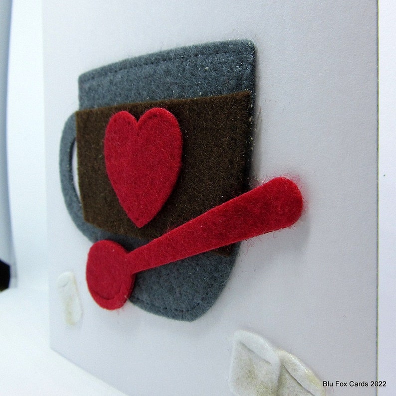 Felt Mug With Spoon & Marshmallows -blank Any Occasion Card - Etsy