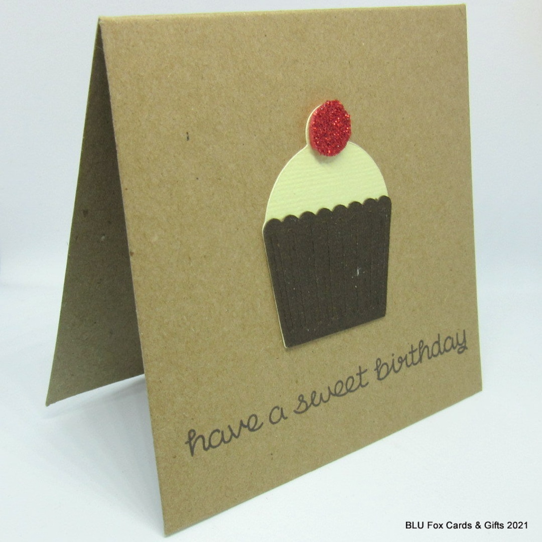 Cupcake Birthday Card - "have a Sweet Birthday" - Etsy