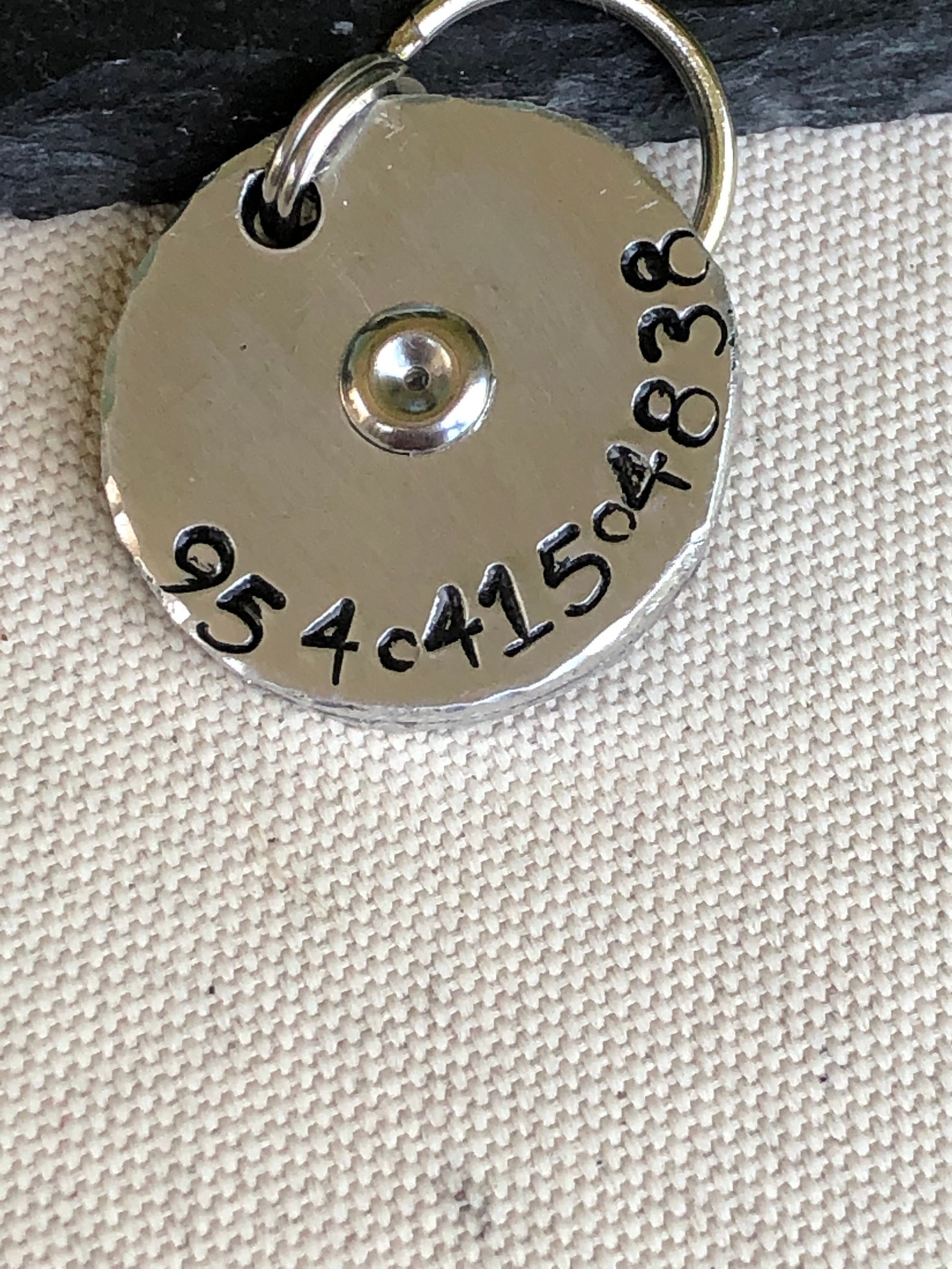 Personalized Pet Tag, Swarovski Dog Tag, Roped Border Edge Concho ...