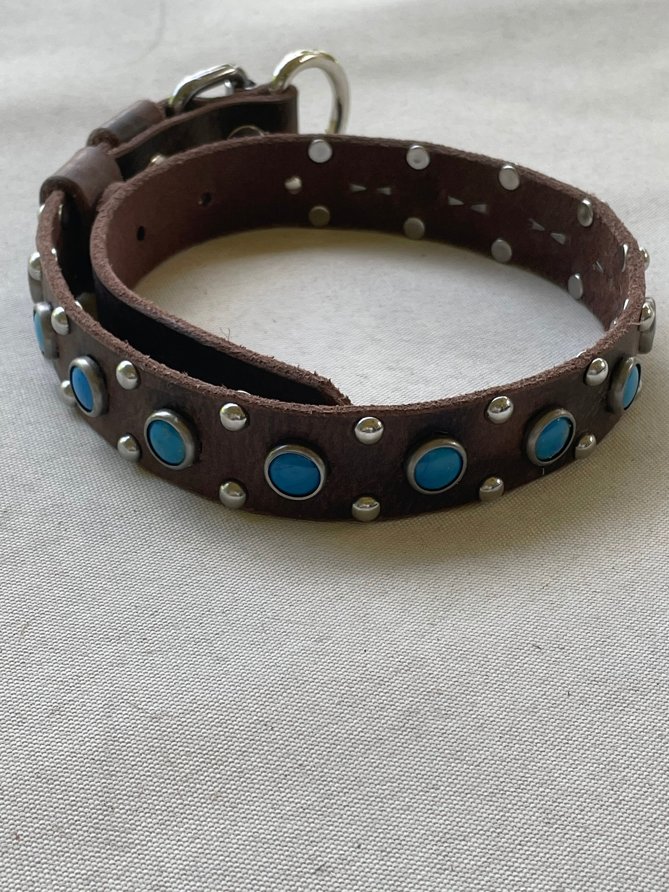 Personalized Western Custom Luxury Rustic Leather Dog Collar in 1" Inch ...