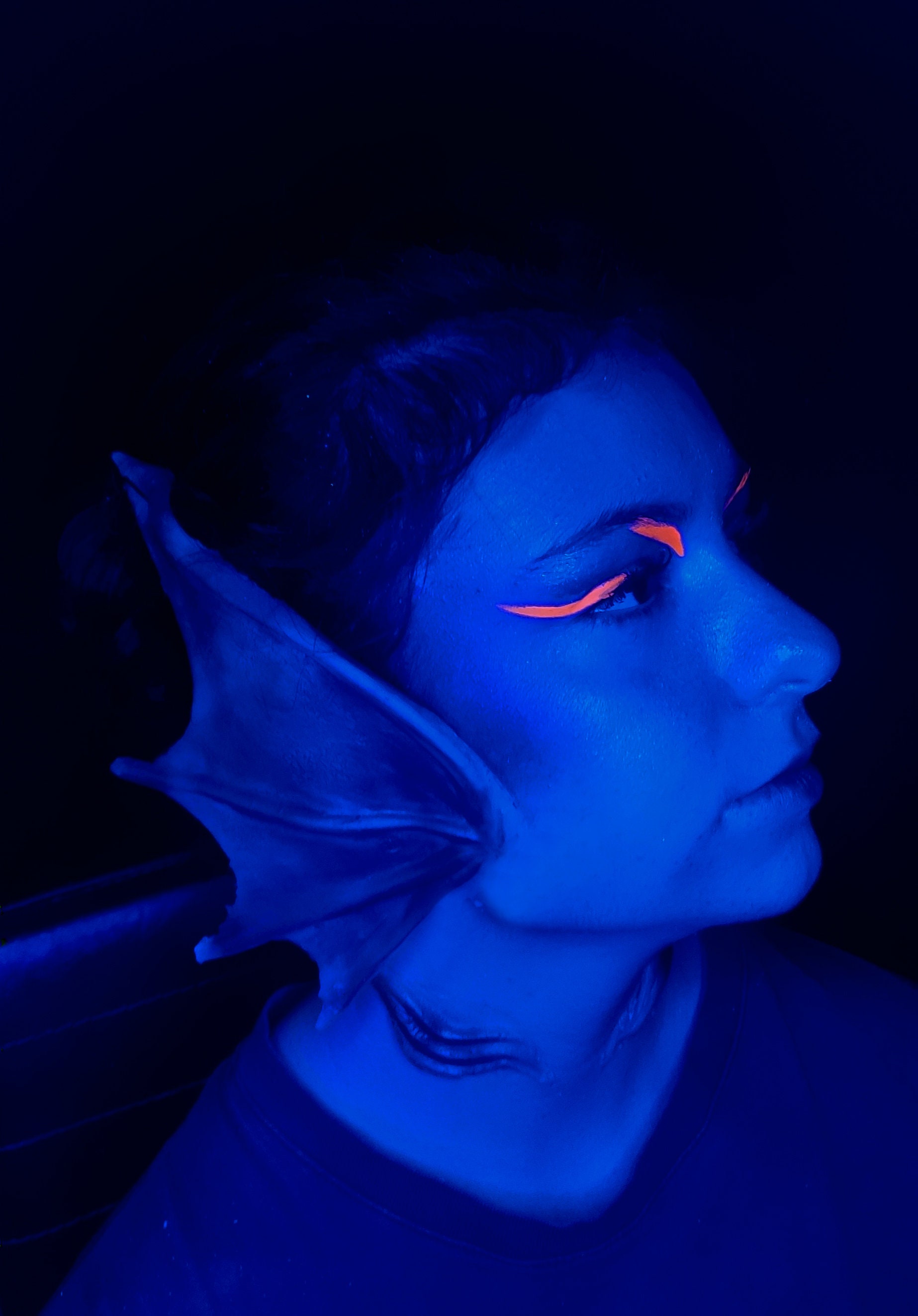 Fx Prosthetic Mermaid Large Aqua Demon Ears Prosthetic - Etsy