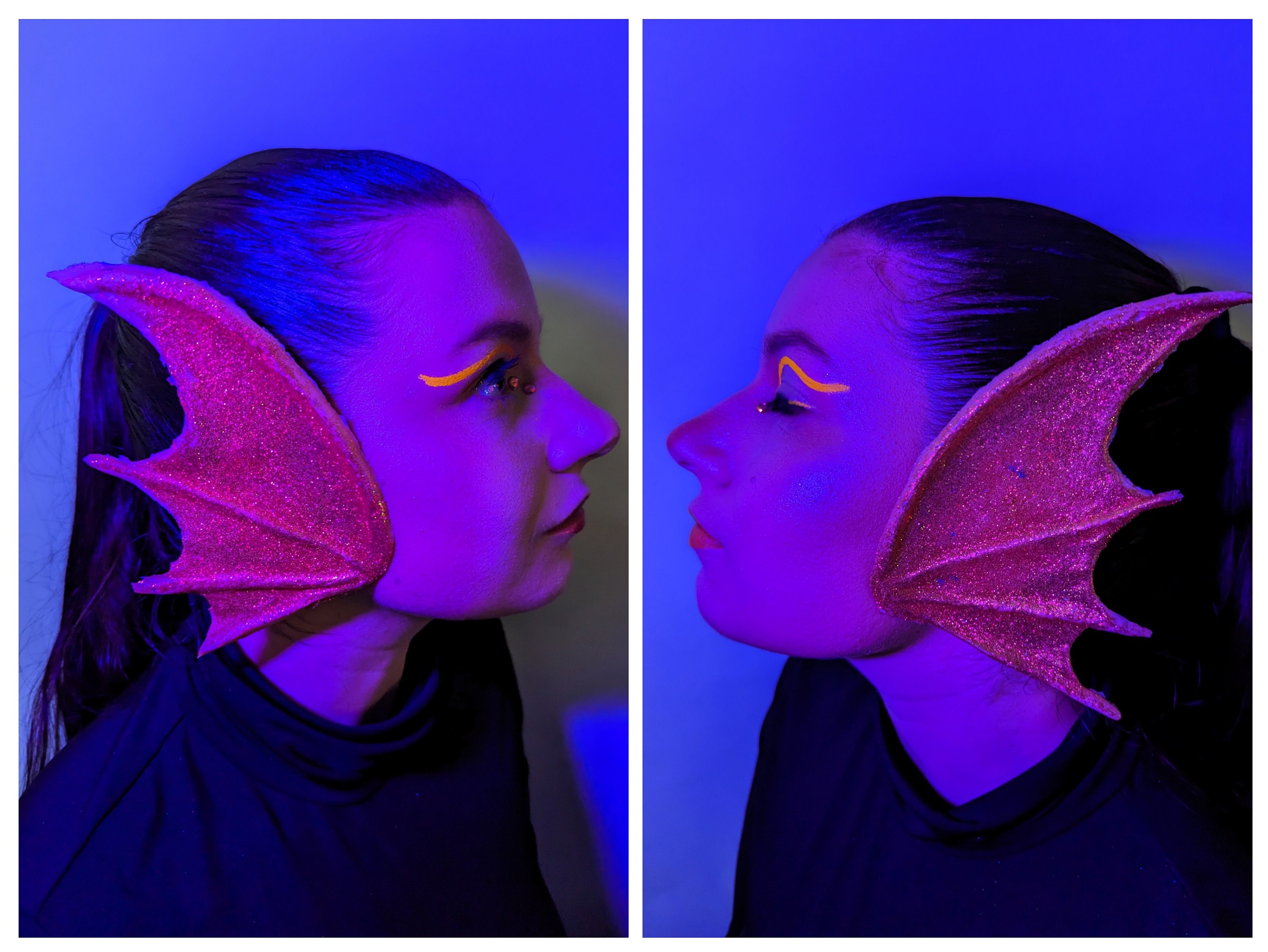 Fx Prosthetic Mermaid Large Aqua Demon Ears Prosthetic - Etsy