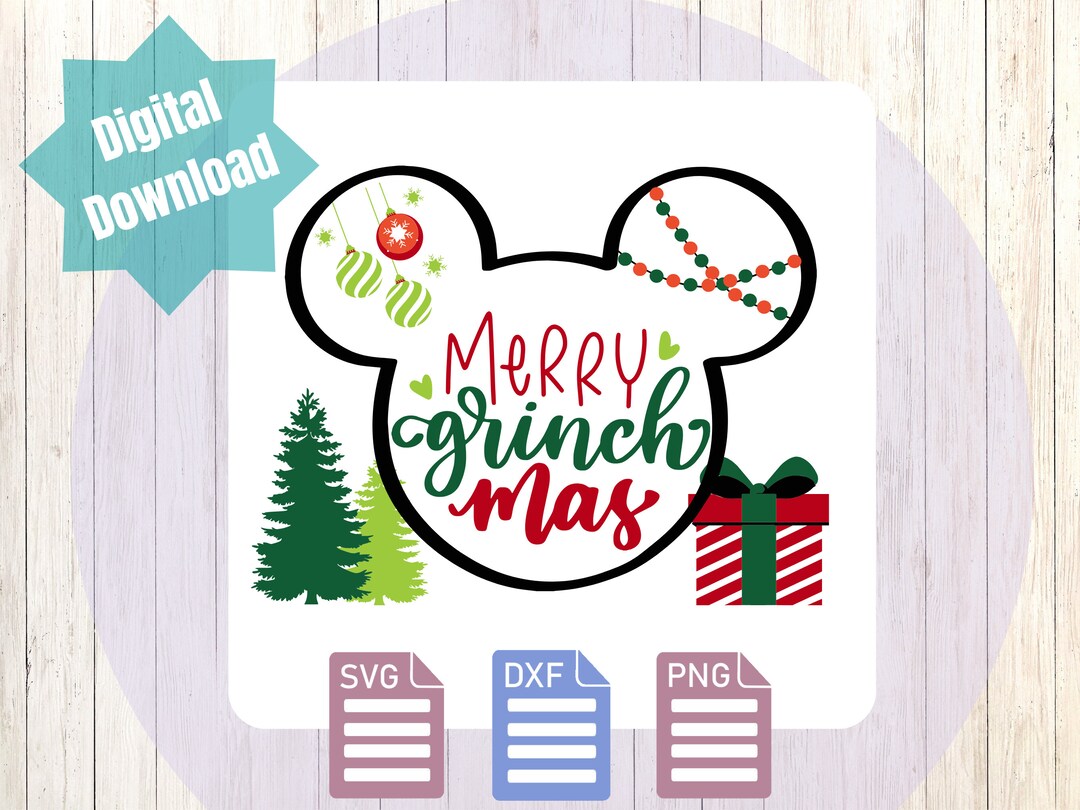 Mouse Head SVG, Christmas SVG, Christmas Vacation SVG, Merry Grinch Mas ...